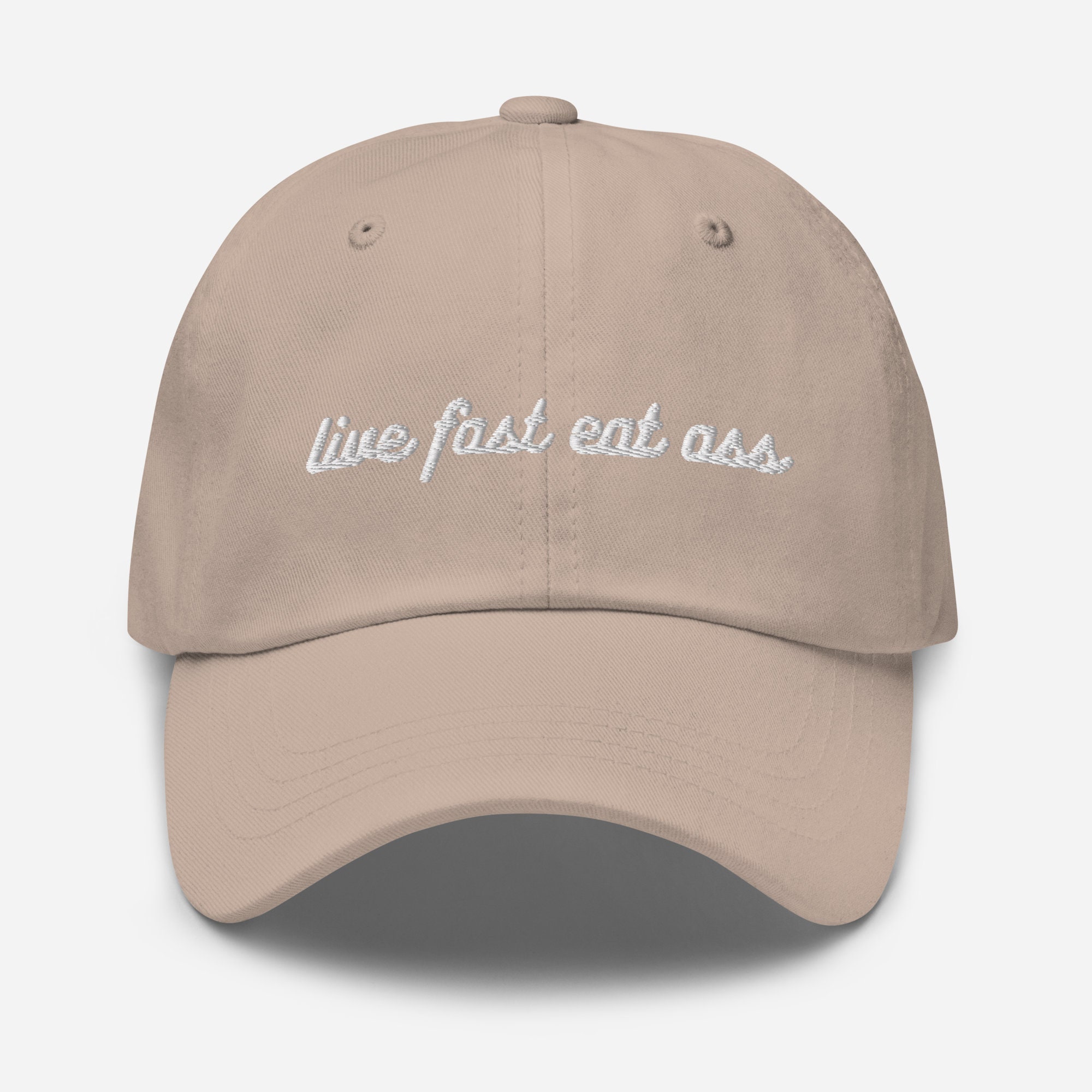 Live Fast Eat Ass Embroidered Baseball Hat Bold and Cheeky Accessory - Etsy