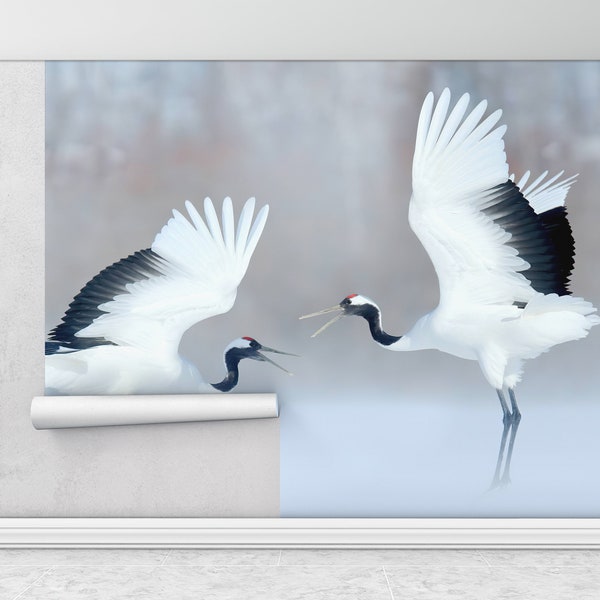 3d Wallpaper Cranes - Etsy