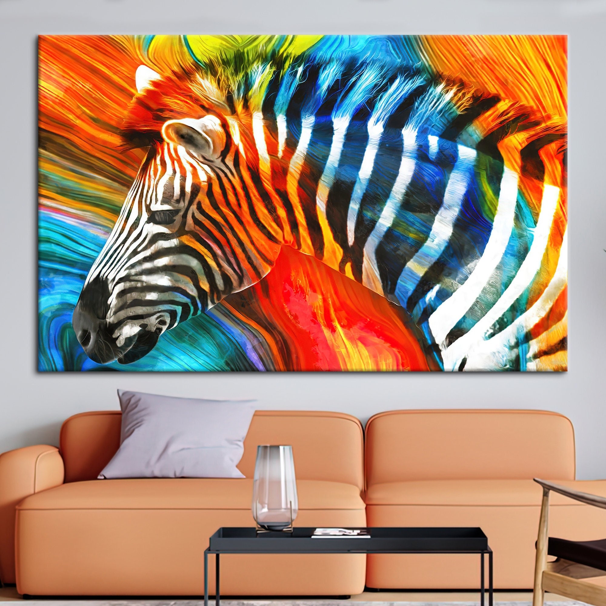 Abstract Zebra Painting