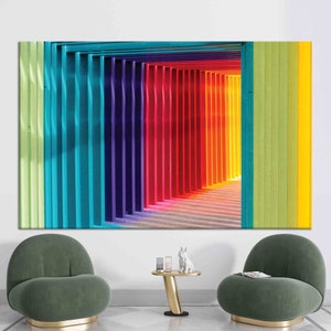 Colorful Canvas, Hypnotic Wall Art, Framed Wall Art, Custom Wall ...