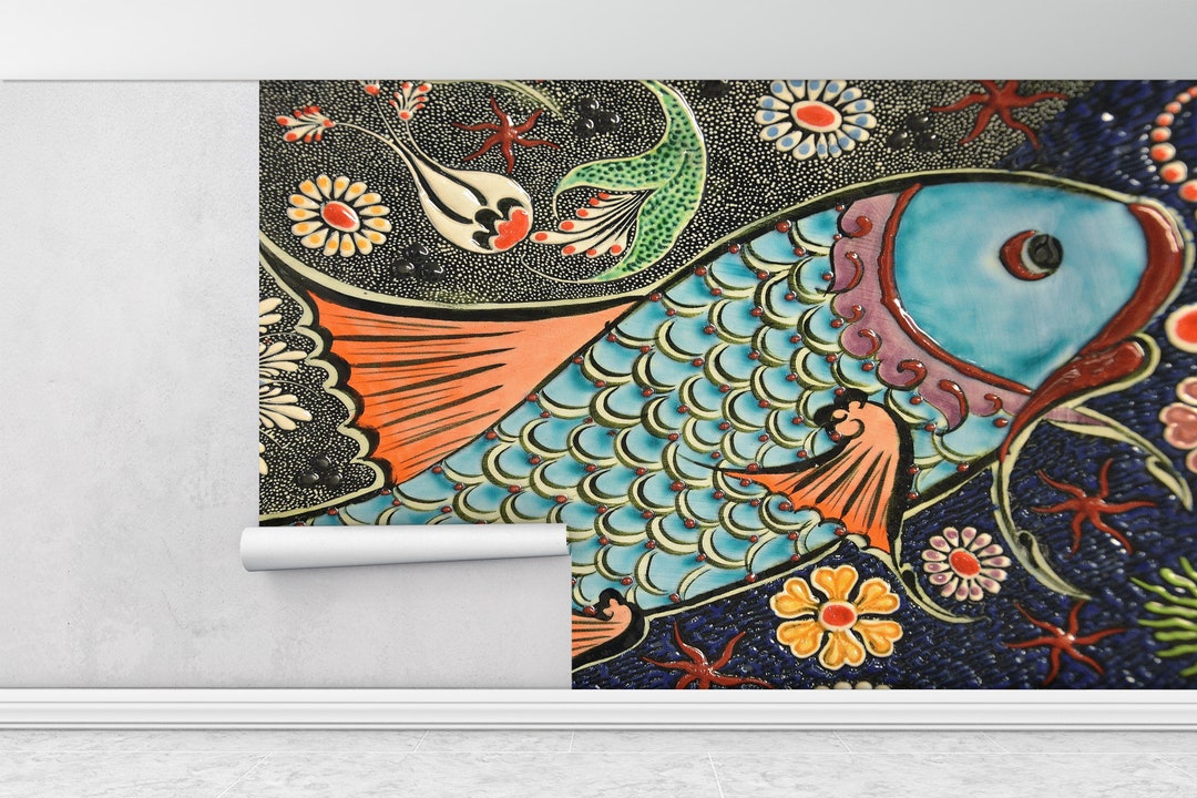 Modern Wall Paper, , Contemporary Wall Painting, Paper Wall Art ...