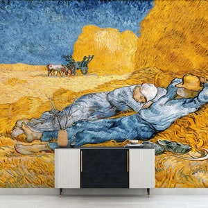 Van Gogh After Millet Wallpaper, Living Room Wall Art, Sleeping Couple ...