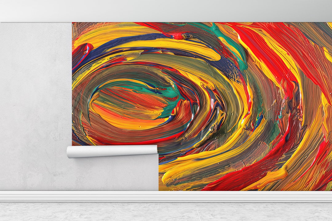 Paper Wall Art ,wall Paper Peel and Stick,modern Wall Paper,colorful ...