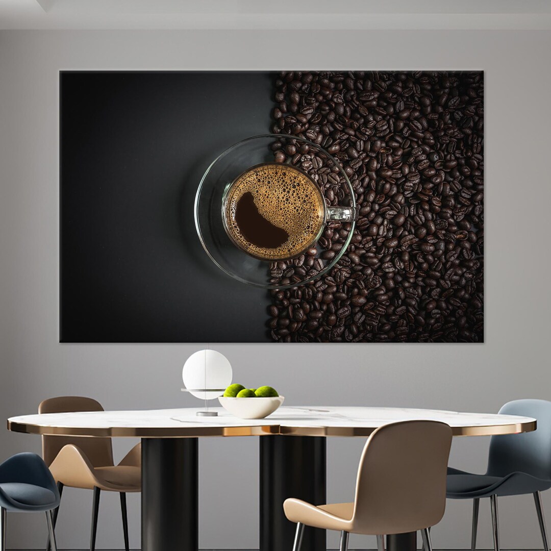 Kitchen Canvas Decor, Office Decor Art, Personalized Gift, Cup of ...