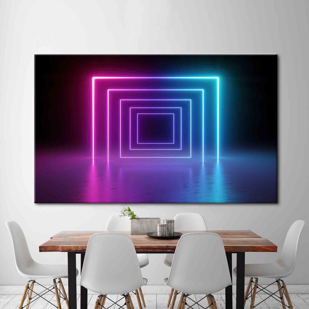 Another Dimension Wall Art, Light Bridge Printed, Abstract Art Canvas ...