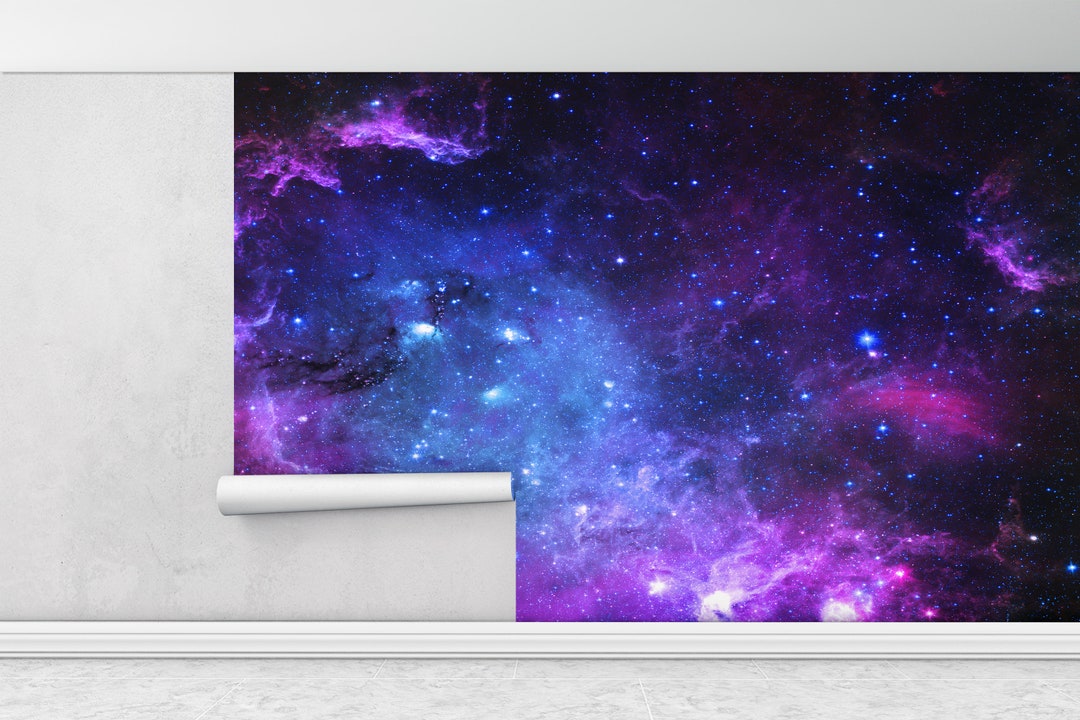 Starry Mural, Nature Wallpaper, View Wall Decor, Starry Sky Mural, Sky ...