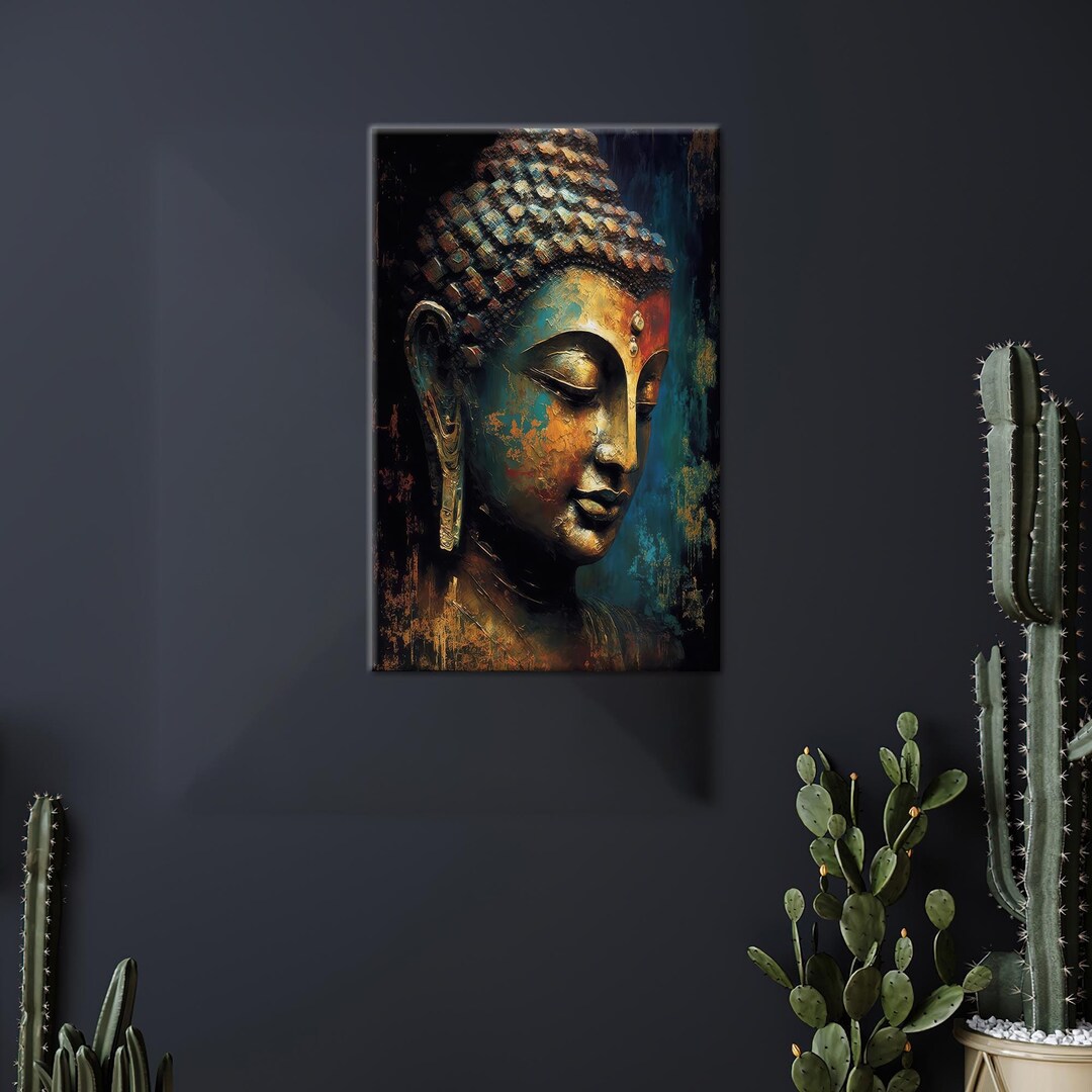 Buddaha Wall Decor, Modern Canvas Gift, Hindu Canvas Print, Meditation ...