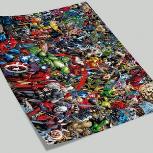 Game Room Wall Poster,marvel Heroes,bright Wall Paper,wall Paper Peel ...