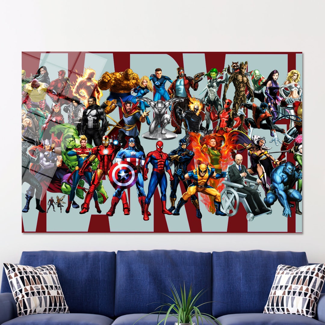 Wall Art,iron Man Glass Wall,marvel Glass Decor,glass Custom for Art ...