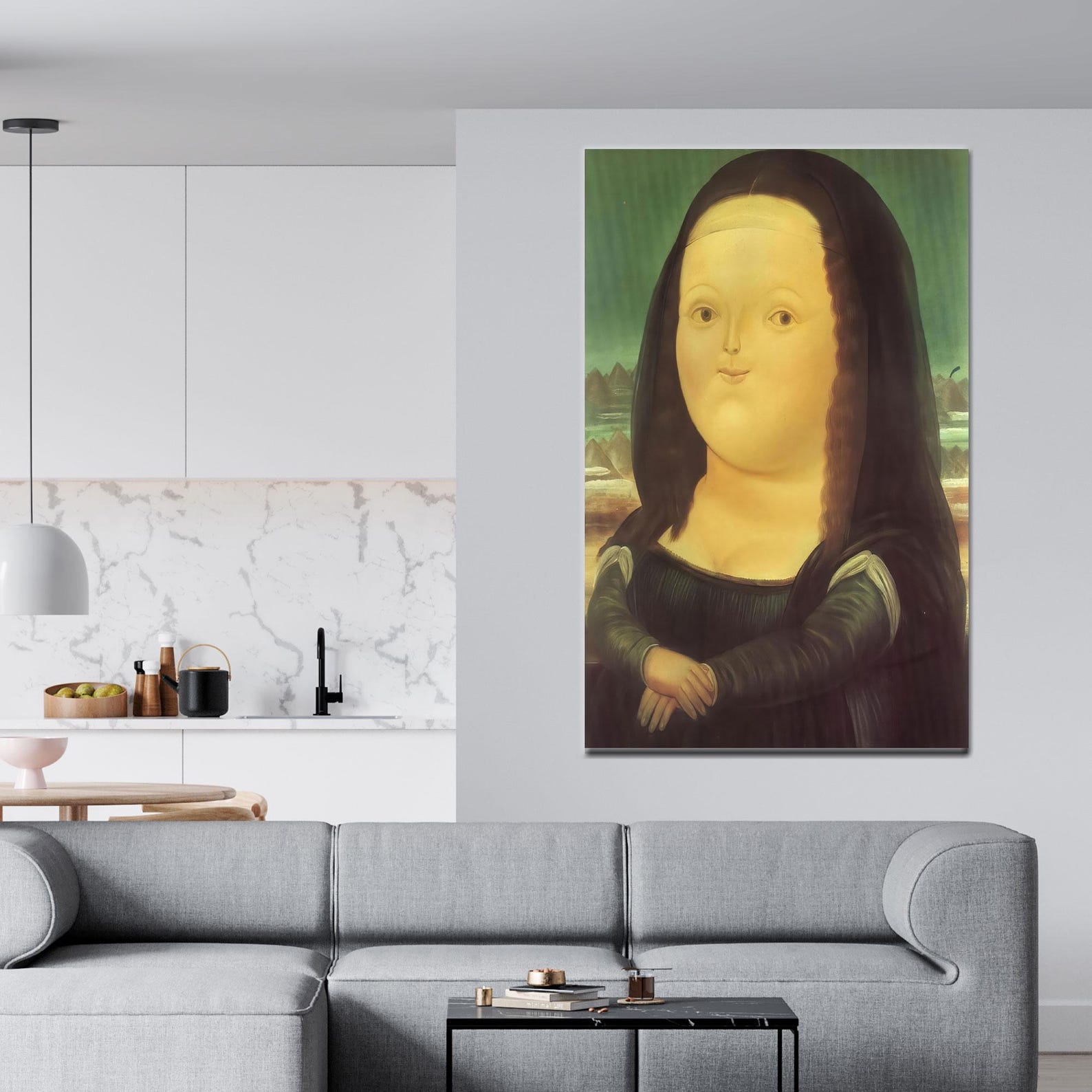 Famous Canvas Poster, Mona Lisa Canvas, Modern Poster, Mona Lisa by ...