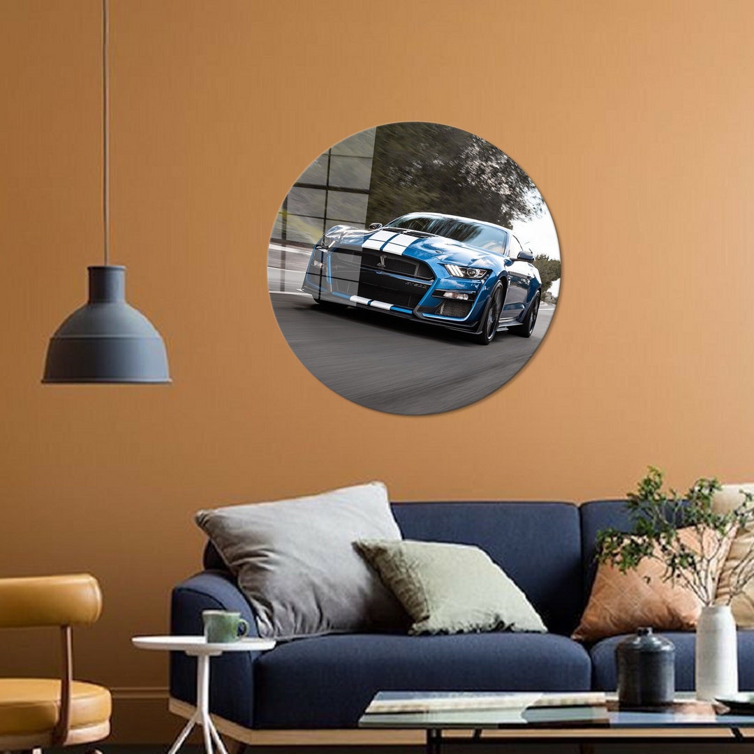 Car Photo Tempered Glass,ford Wall Decor,glass Art,wall Art,wall ...