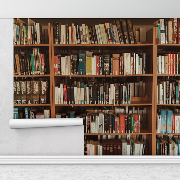 Library Wallpaper - Etsy