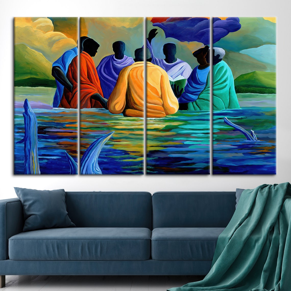Baptism Wall Art Black People Wall Art African Art Canvas - Etsy