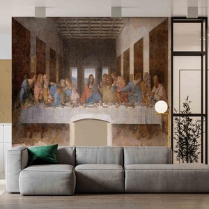 Da Vinci Digital Paper, the Last Supper Wall Decals, Reproduction Wall ...