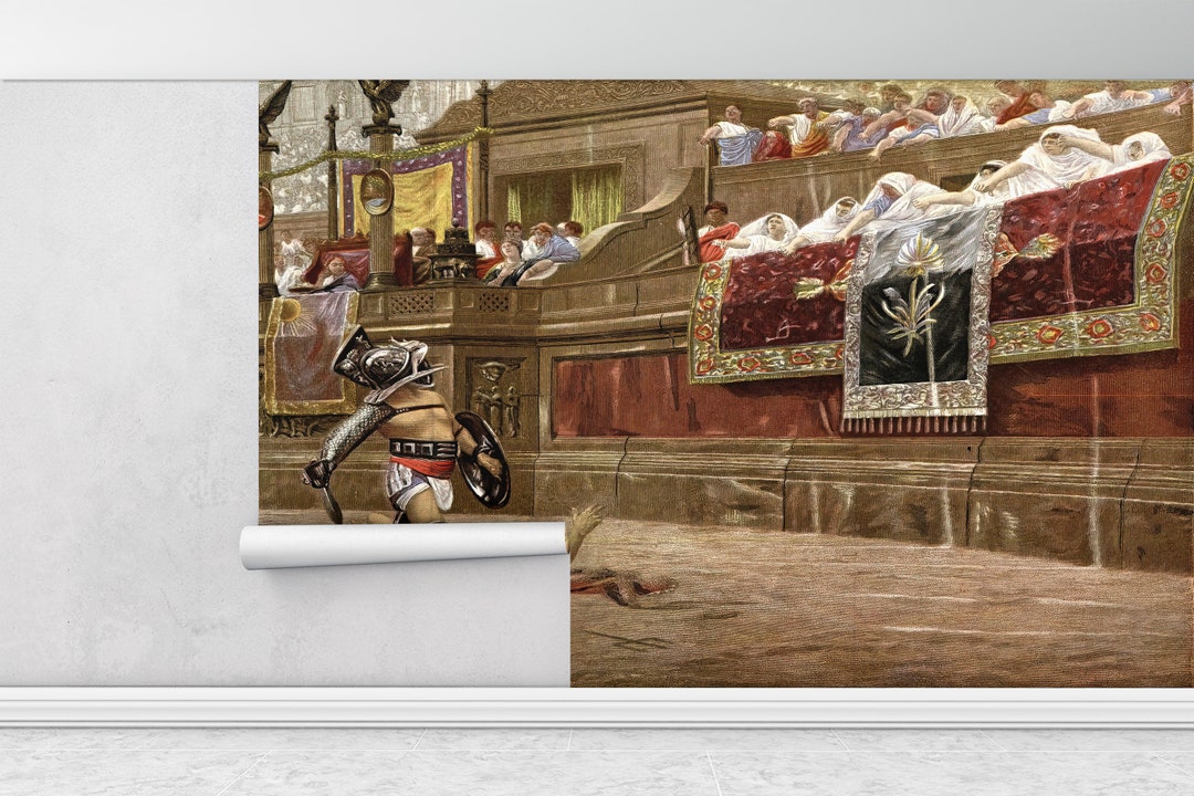Modern Wall Decor, 3d Wall Paper, Custom Wall Paper, Gladiators in the ...