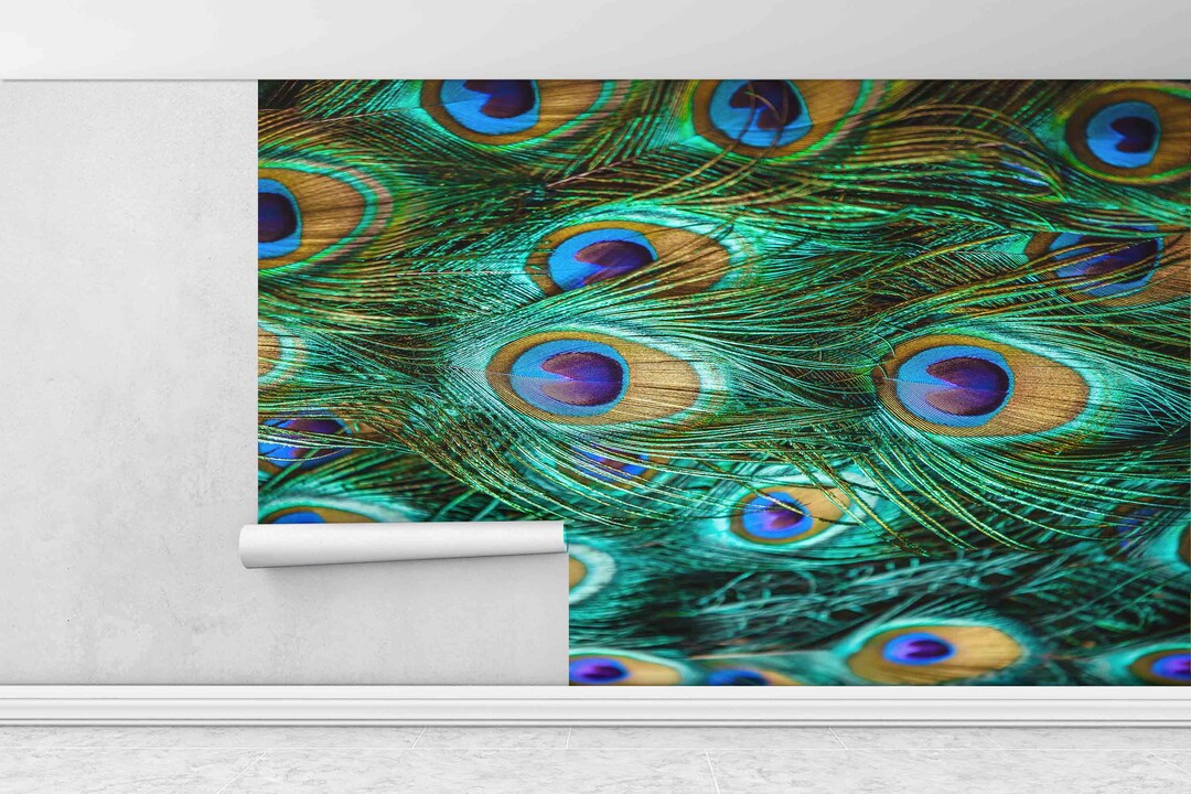 Peacock Paper Craft, Decals for Walls, Colorful Peacock Feather Paper ...