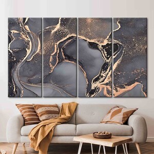 Gray and Gold Marble, Gold Marble Poster, Marble Poster, Shimmery Wall ...