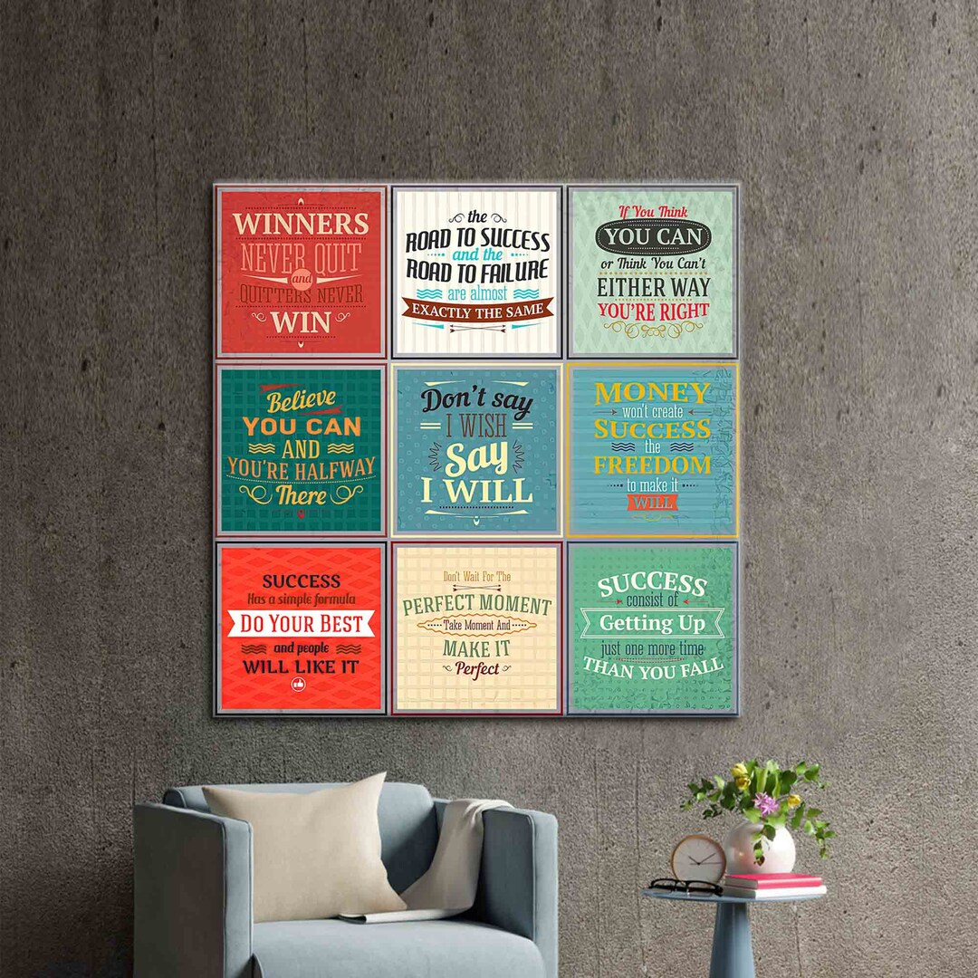 Success Quotes, Win Wall Decor, Do Your Best Canvas, Quote Wall Art ...