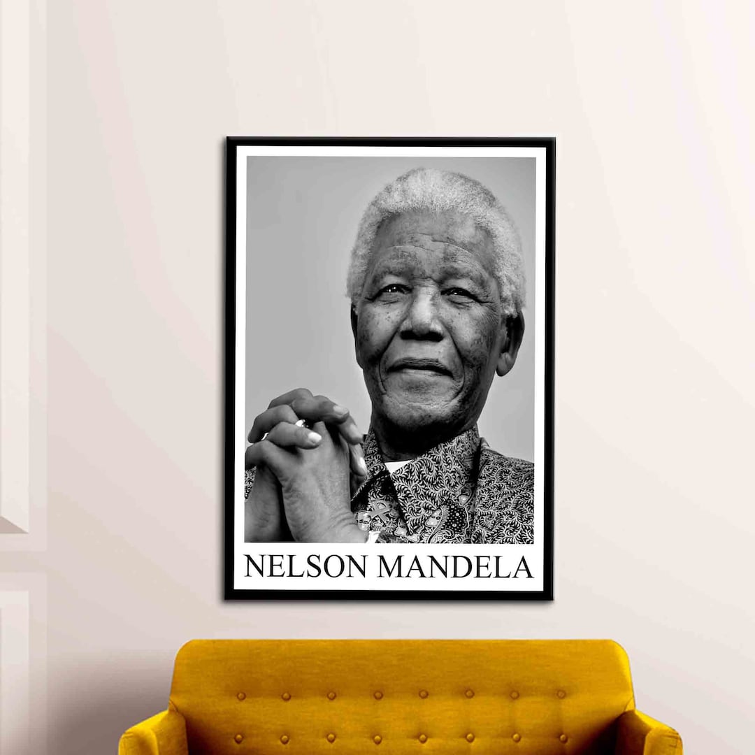 Nelson Mandela, Nelson Mandela Art, Celebrity Art Canvas, Famous Quote ...
