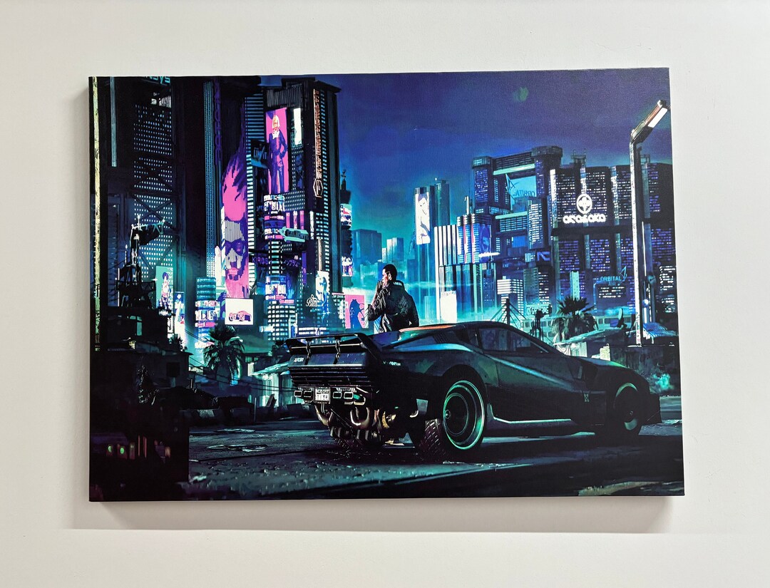 Large Canvas, Game Character Canvas Gift, Cyberpunk Canvas Art, 3D Wall ...
