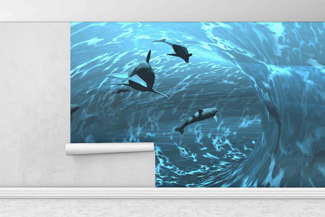 3D Paper Art, Sea Landscape Paper Craft, Animal Paper Art, Blue Wall ...