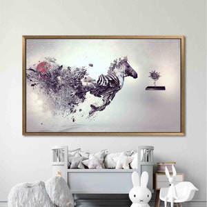 Abstract Printed, Horse Poster, Animal Wall Art, Contemporarymodern ...