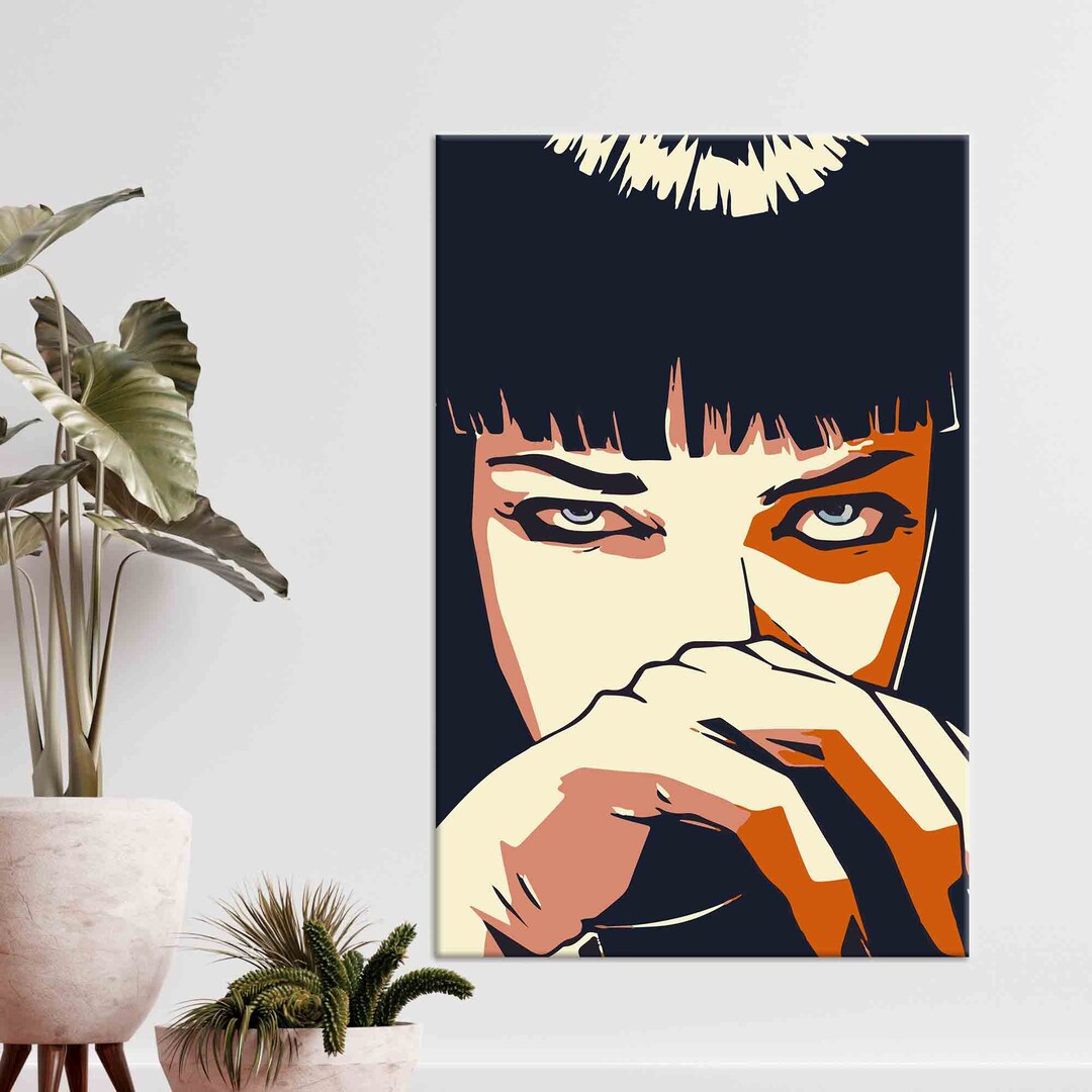 Painting on Canvas, 3D Wall Art, Custom Wall Hanging, Pulp Fiction Mia ...