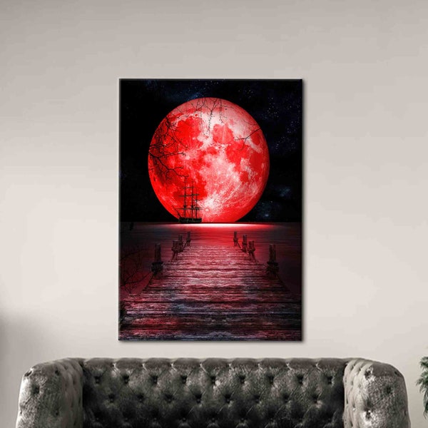 Moon Poster - Etsy