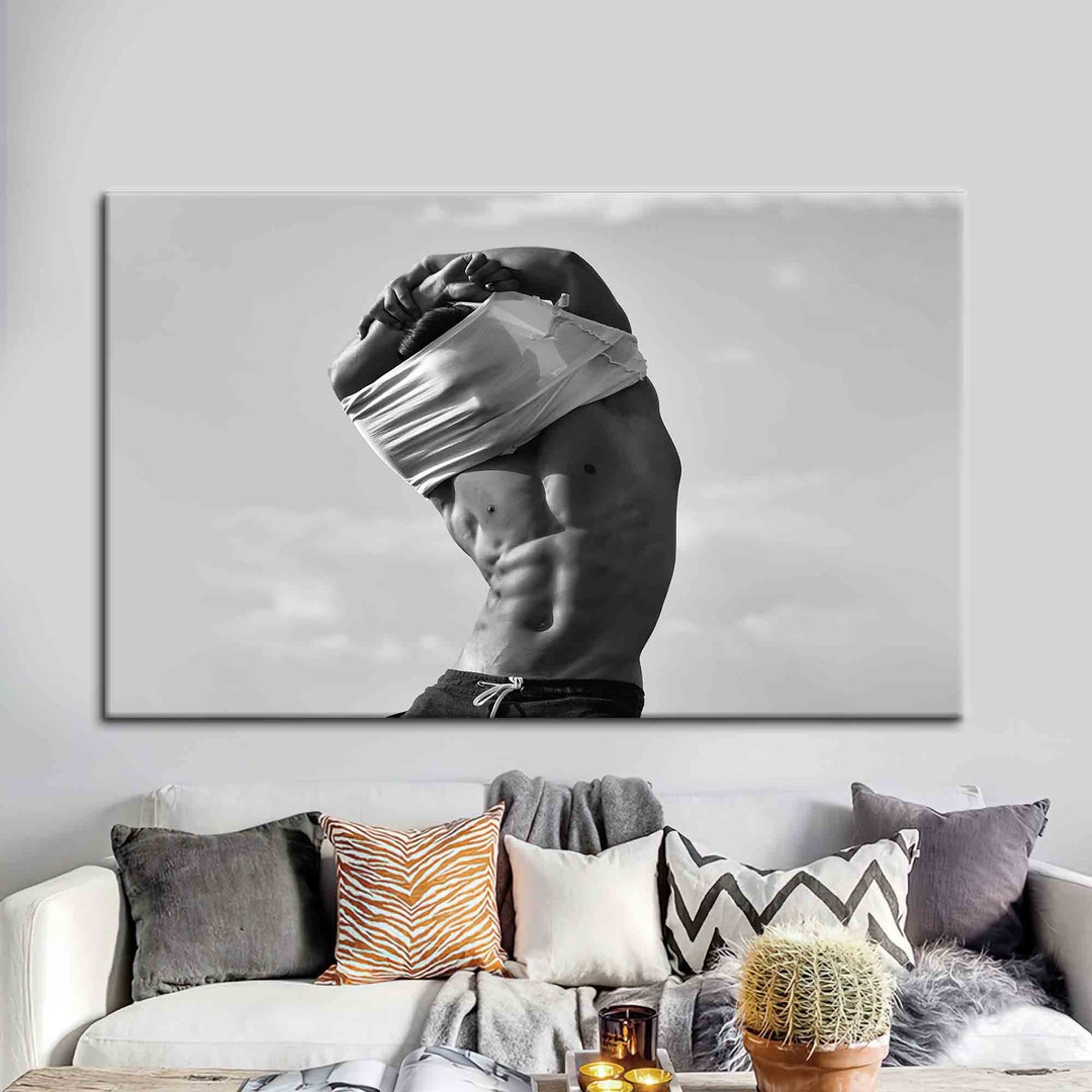 Sensual Man Photo, Sensual Wall Art, Sexy Poster, Erotic Man Canvas Art ...