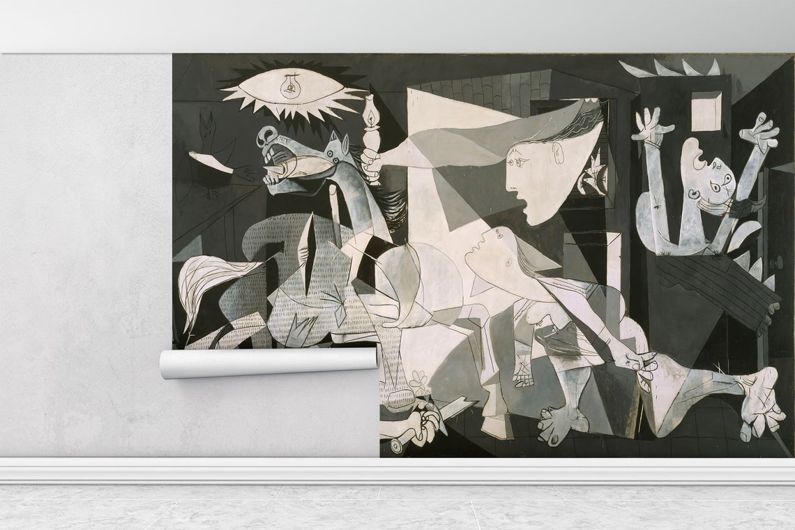 Custom Wall Paper, Paper Wall Art, Wall Paper Peel and Stick, Guernica ...