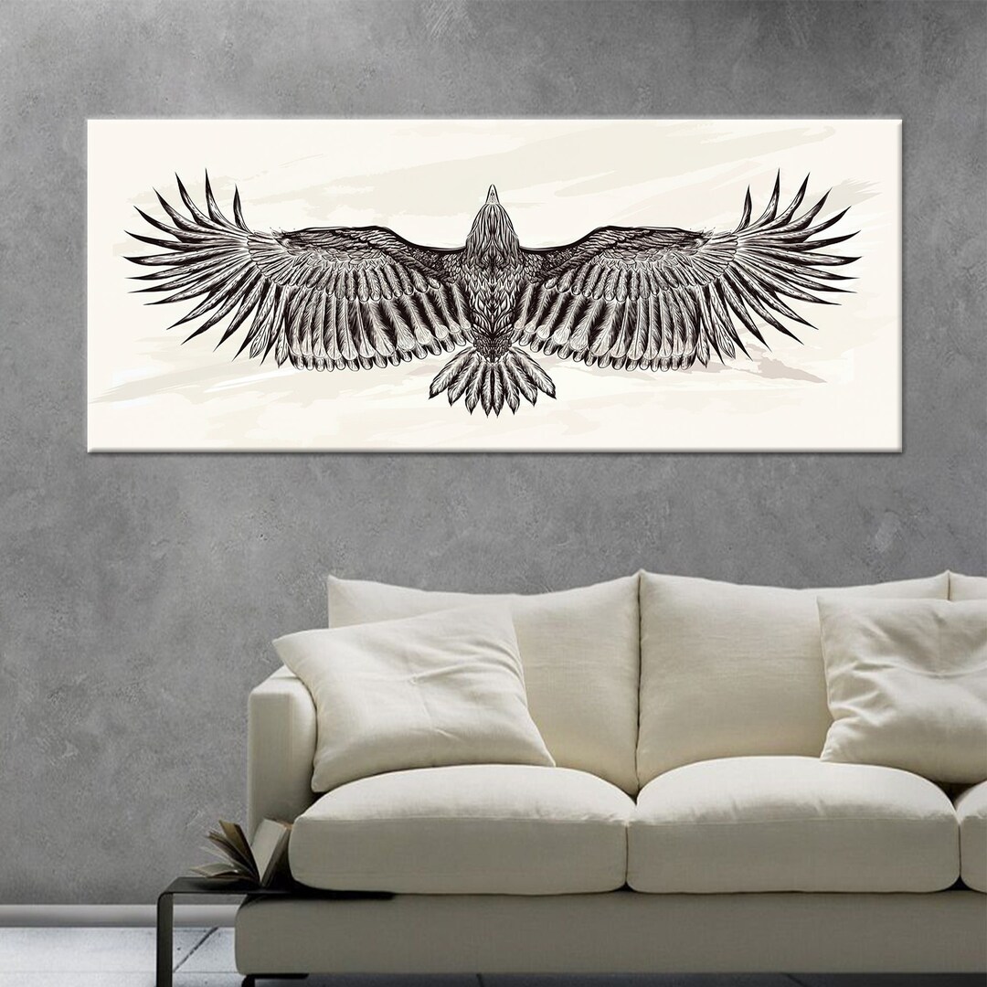 Condor Drawing, Bird Canvas, Condor Poster, Animal Canvas Art, Condor ...