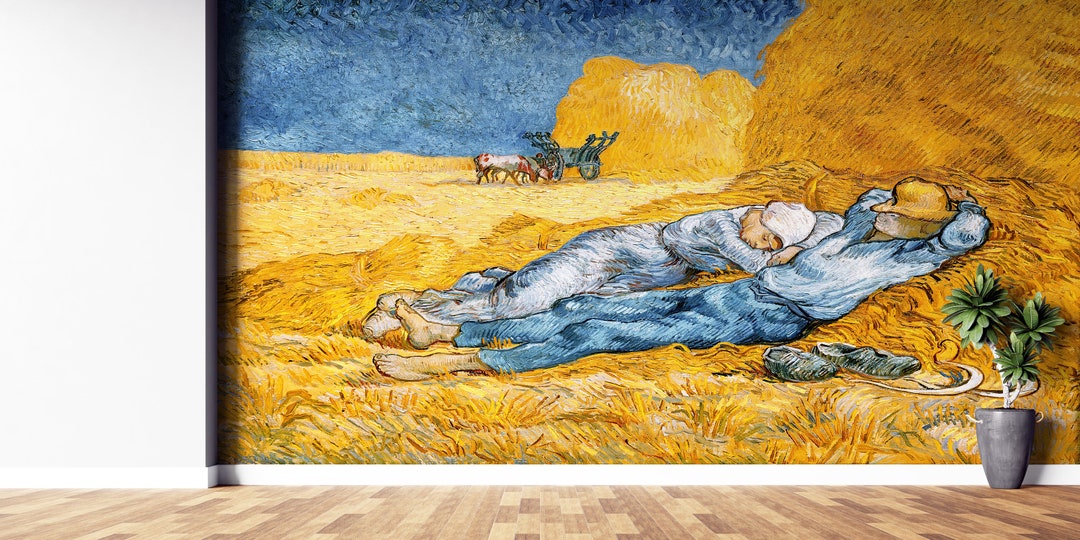 Van Gogh After Millet Wallpaper, Living Room Wall Art, Sleeping Couple ...