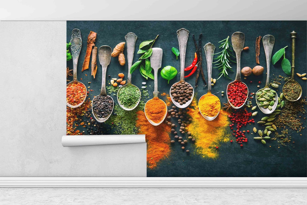 Kitchen Wall Decor, Stick on Wallpaper Art Deco, Modern Wall Print ...