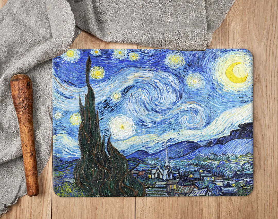 Van Gogh Serving Board, the Starry Night Chopping Board, Vincent Van ...
