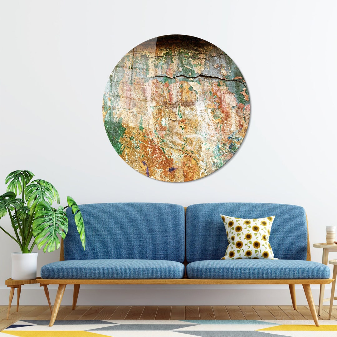 Glass Wall Decor,wall Decoration,custom Glass Printing Wall Art,green ...