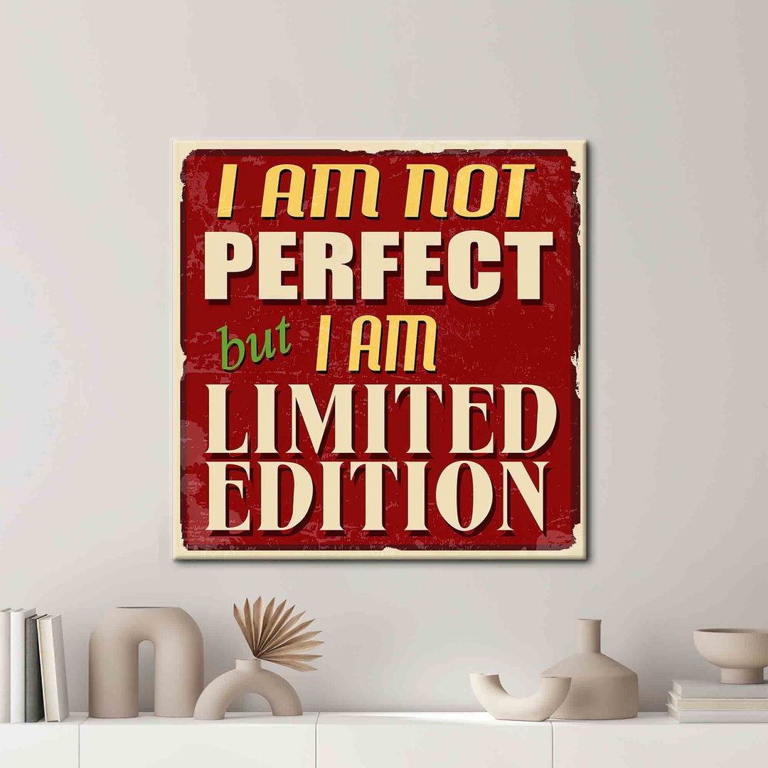 I'm Not Perfect, Positive Printed, Workplace Artwork, Motivation Art ...