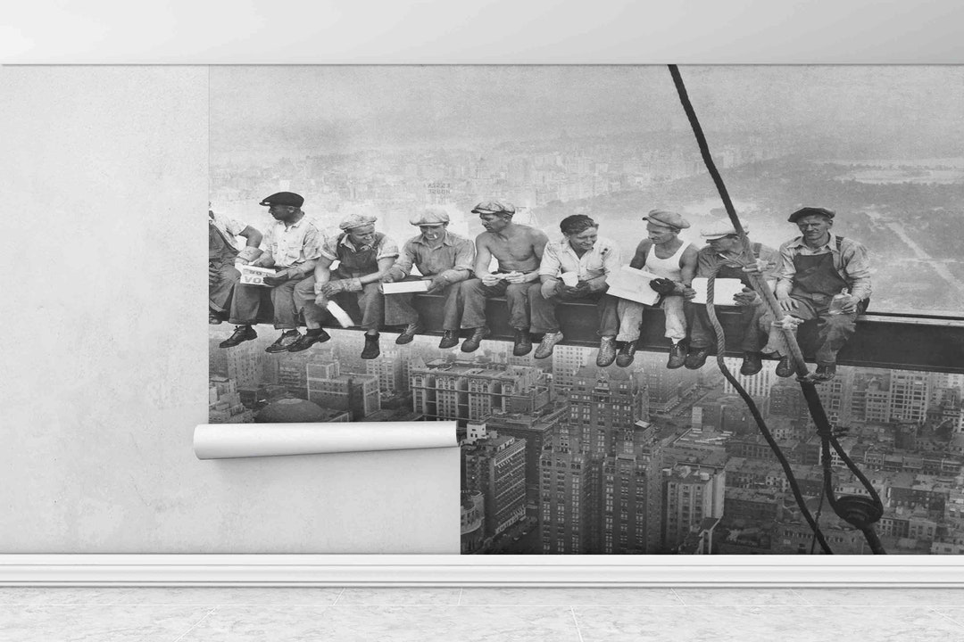 Lunch Atop a Skyscraper Wall Mural, 11 Men Wallpaper, New York Wall ...