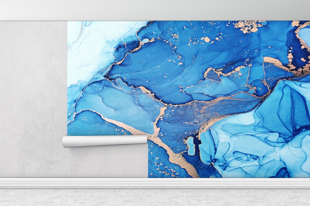 3d Wall Paper, Marble Wall Print, Custom Wall Paper, Alcohol Ink Wall ...