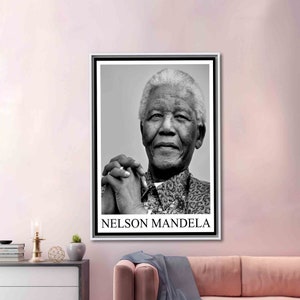 Nelson Mandela, Nelson Mandela Art, Celebrity Art Canvas, Famous Quote ...