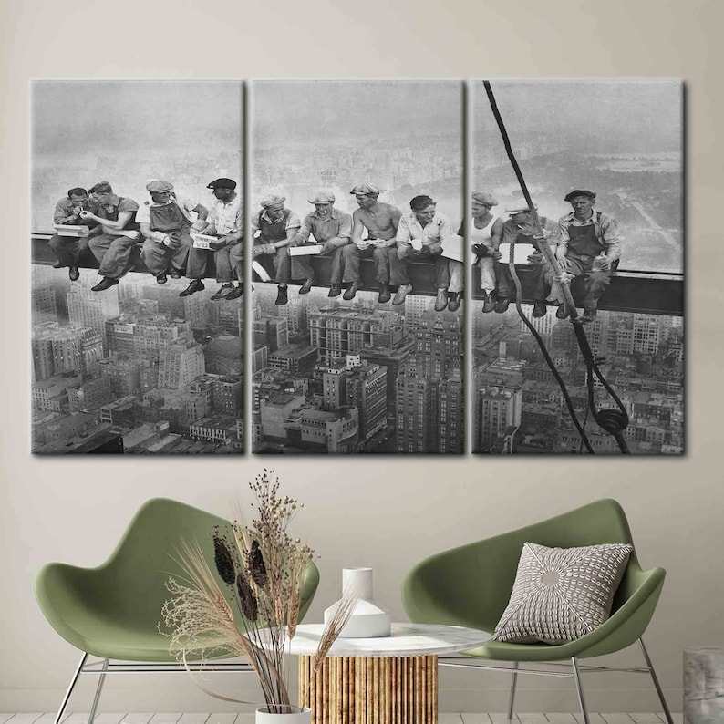 Lunch Atop a Skyscraper, New York Canvas, Popular Artwork, Modern Wall ...
