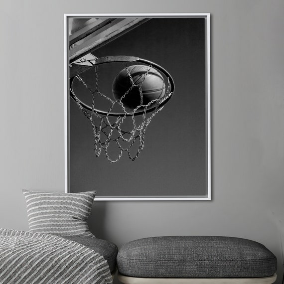 Basketball Hoop Poster Sport Art Canvas Motivation Canvas | Etsy