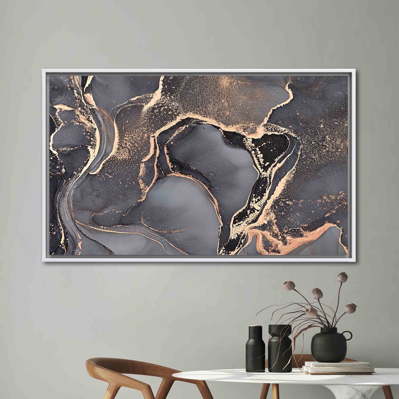 Gray and Gold Marble Gold Marble Poster Marble Poster - Etsy