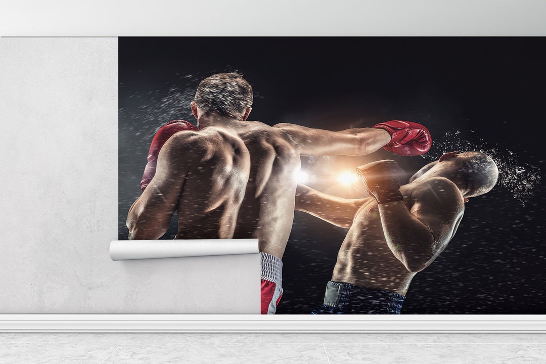 Wall Paper Peel and Stick, Gym Wall Mural, Custom Wall Paper, Knock ...