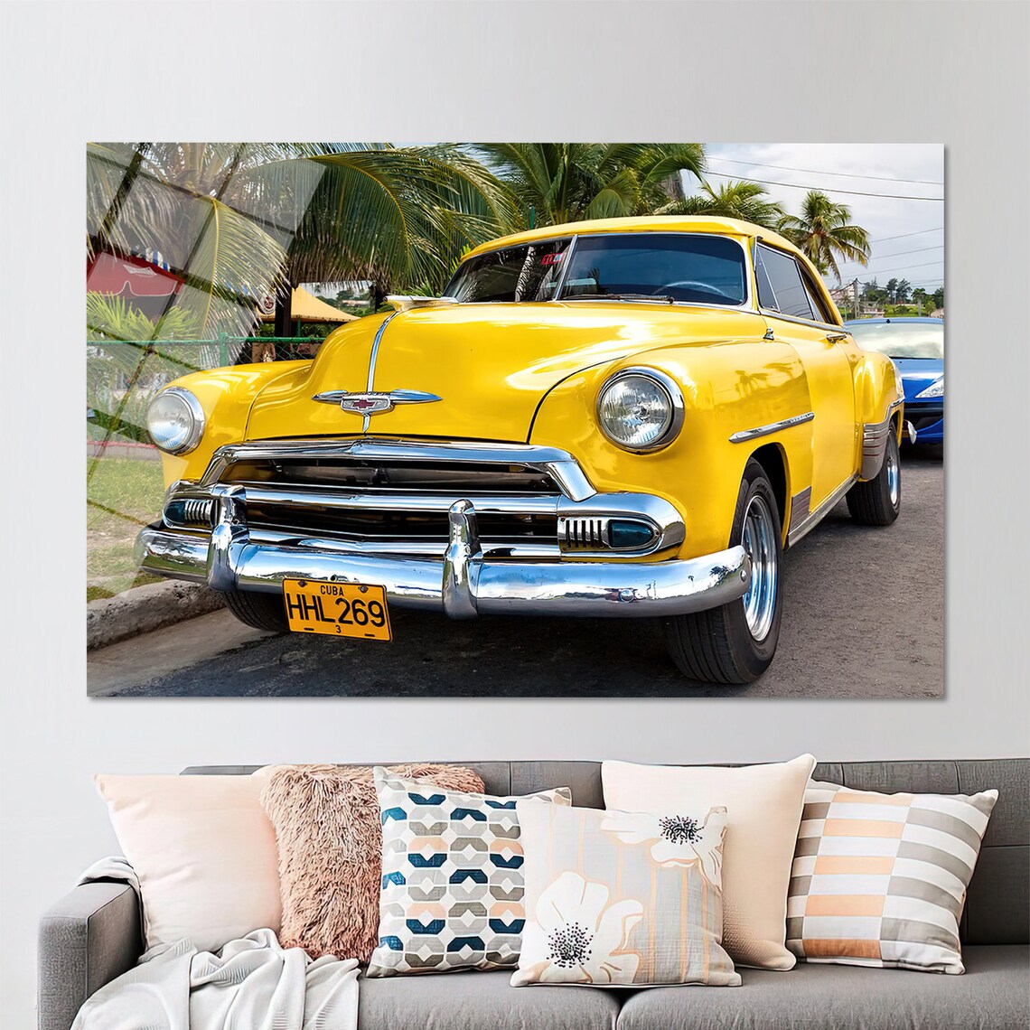 Office Glass,glass Wall Art Modern,mural Art,car Lover Gift Glass ...