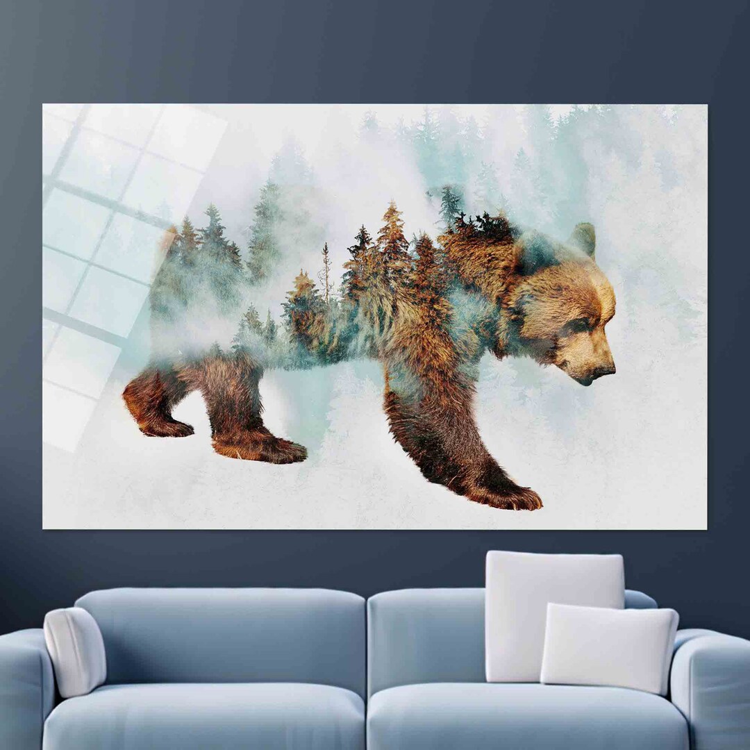 Room Decor, Custom Wall Art, Bear Wall Art, Wedding Decor, Farmhouse ...