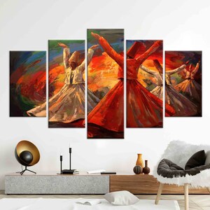 Large Wall Art, Canvas Print, Canvas Wall Art, Whirling Dervish Oil ...