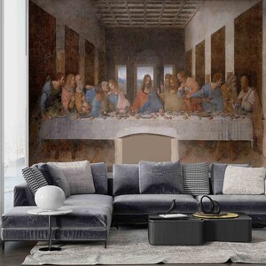 Da Vinci Digital Paper, the Last Supper Wall Decals, Reproduction Wall ...