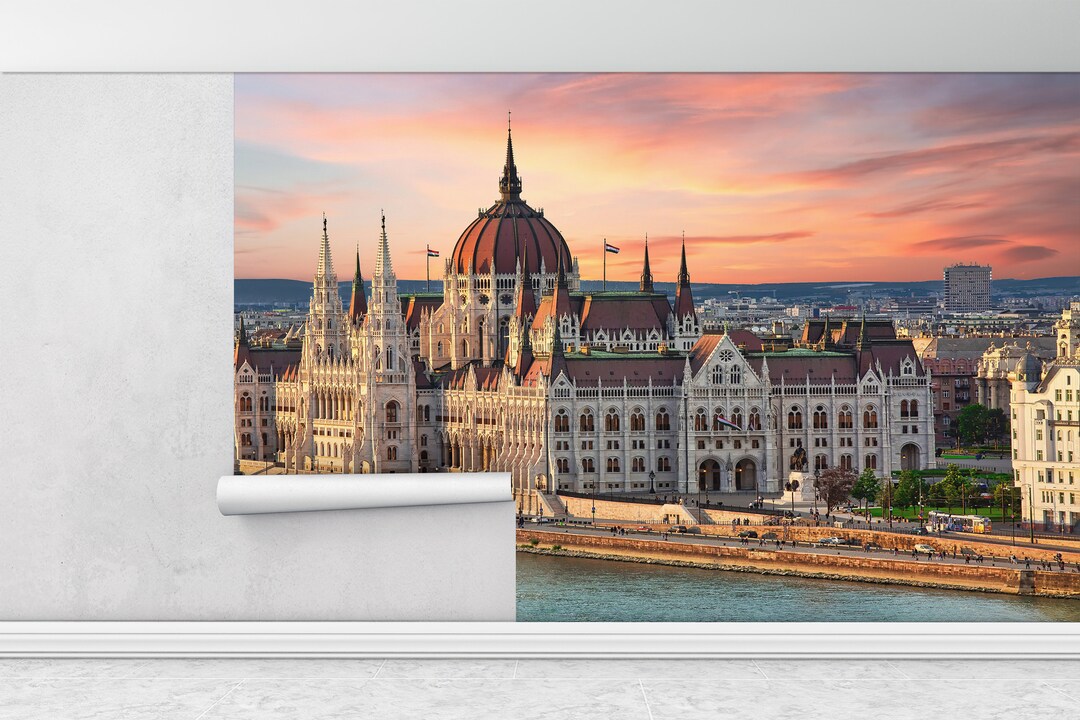 Paper Wall Art ,modern Wall Paper,hungarian Parliament Building,wall ...