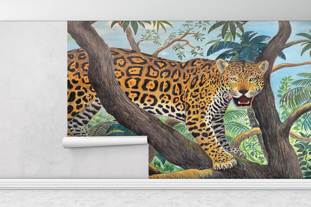 Wild Landscape Wall Art, 3d Wall Paper, Safari Landscape Wall Print ...