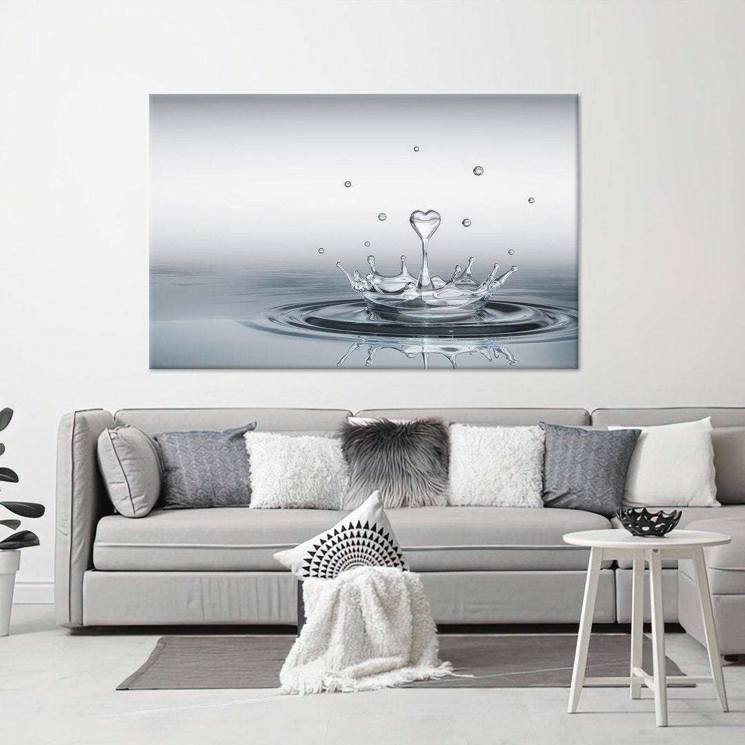 Water Drop Canvas Art, Modern Wall Hangings, Gift for Love Canvas ...